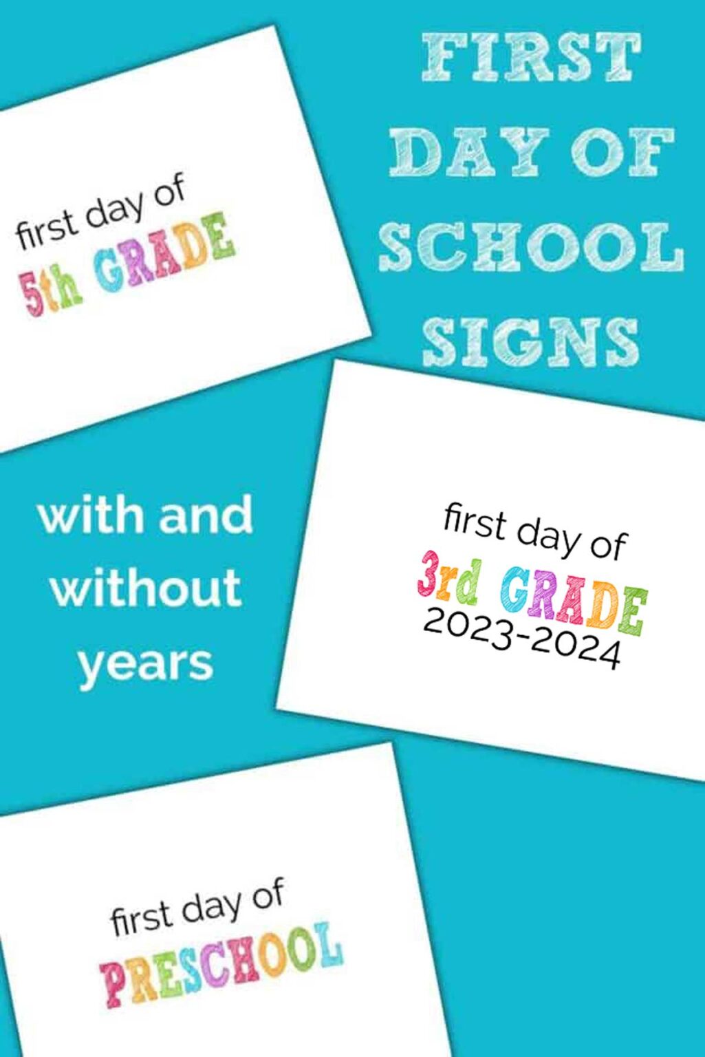 Printable First Day of School Signs 2020-2021 | The Happier Homemaker